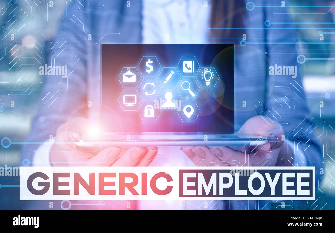 Writing note showing Generic Employee. Business concept for one ...