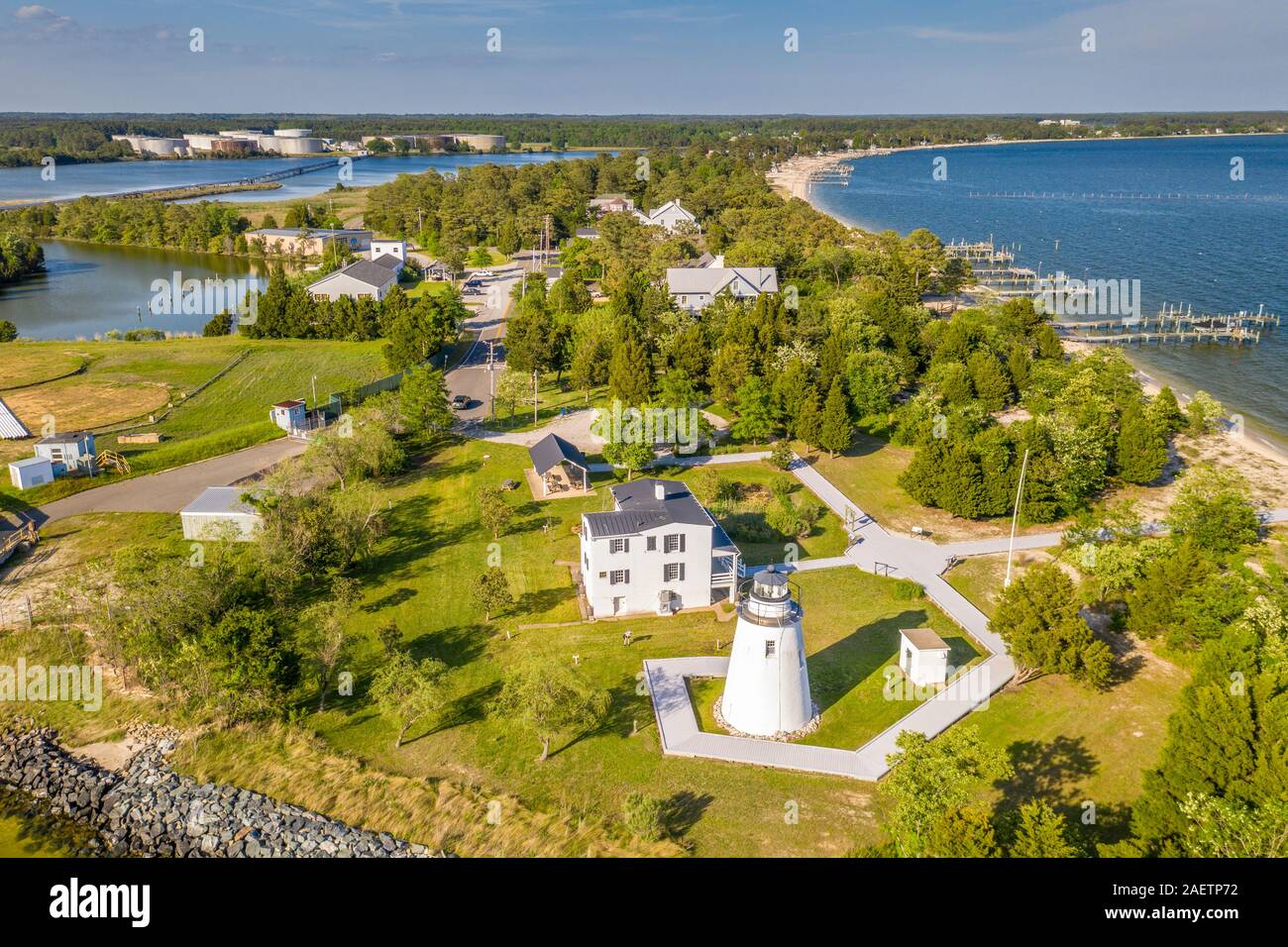 Piney Point Light House Museum & Historic Park, Piney Point, MD Stock ...