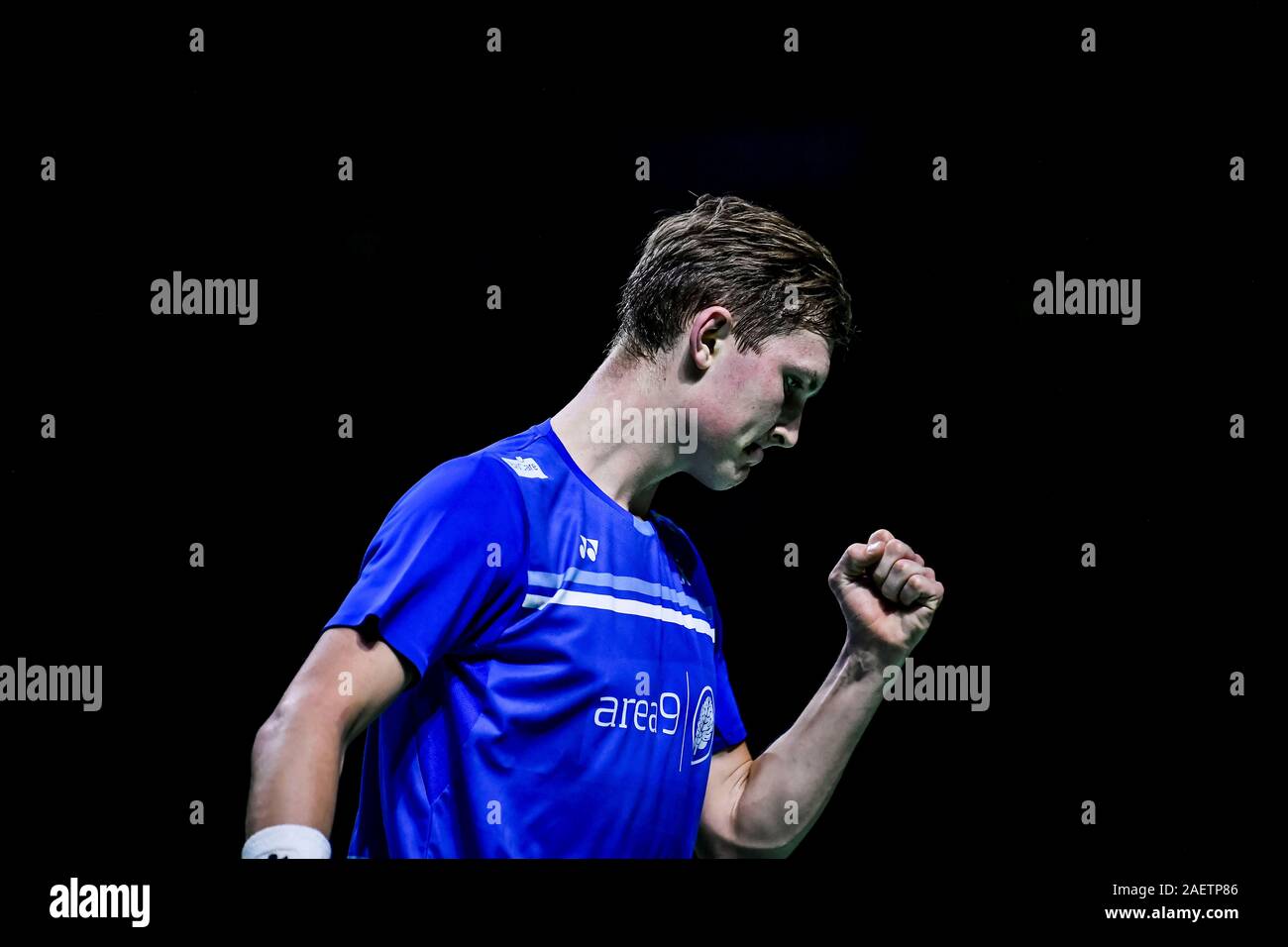 Viktor Axelsen of Denmark competes against Kento Momota of Japan at the ... Viktor Axelsen of Denmark competes against Kento Momota of Japan at the ...