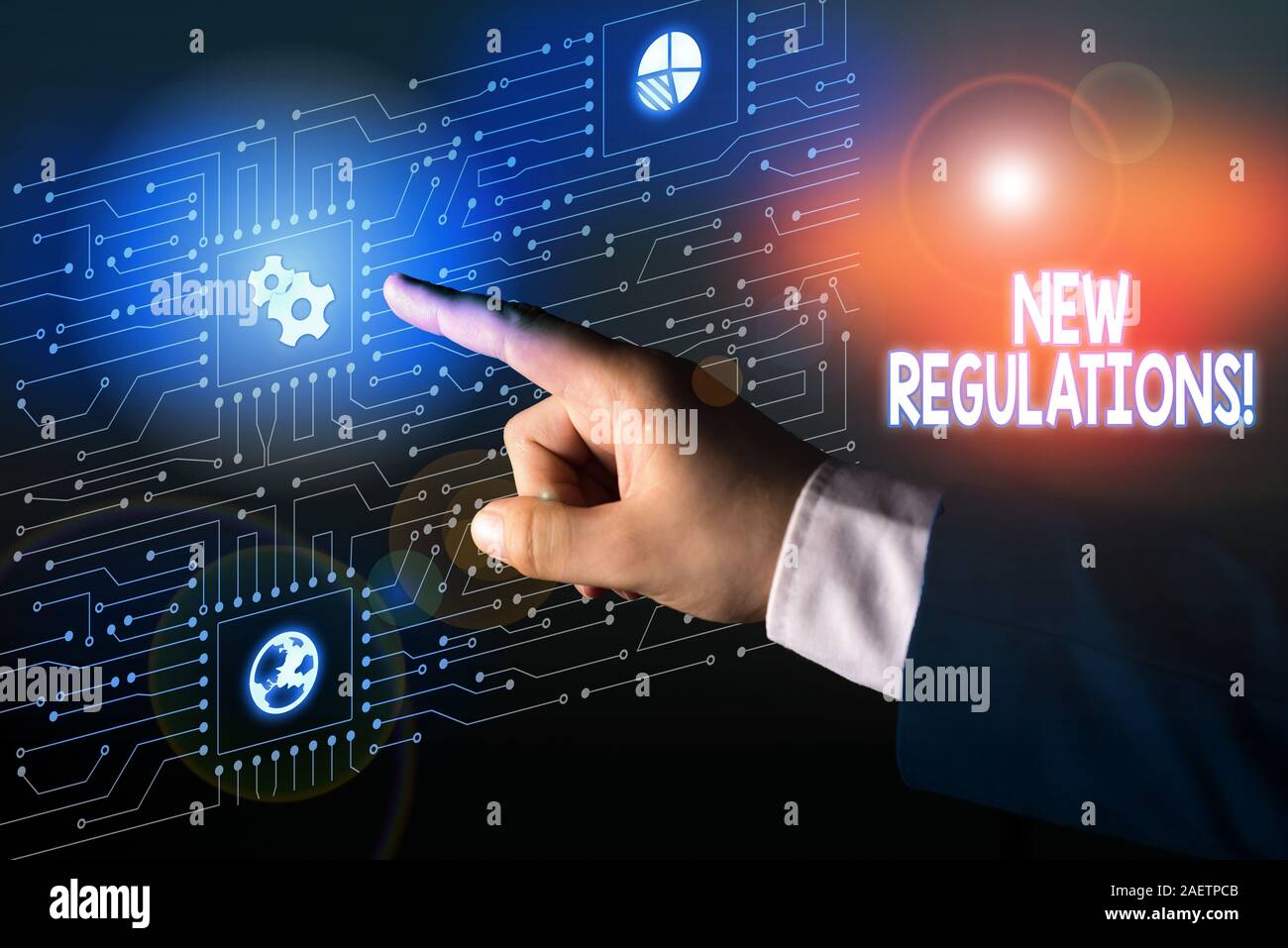 Handwriting text New Regulations. Conceptual photo rules made ...