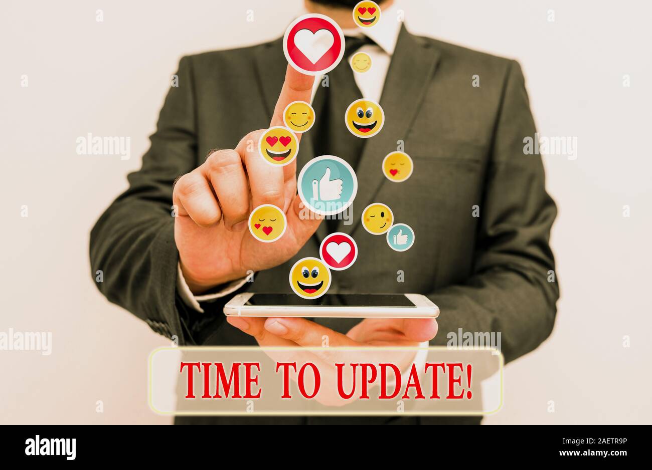 Writing note showing Time To Update. Business concept for this is right ...