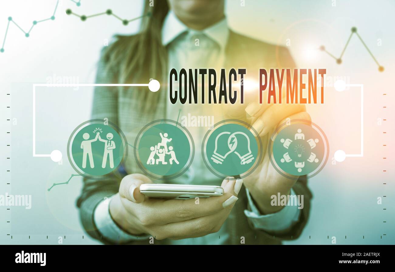 Handwriting text writing Contract Payment. Conceptual photo payments ...