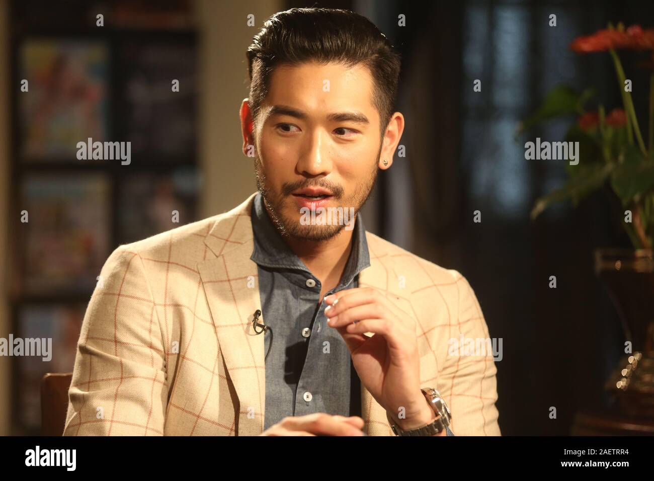 --File--In this unlocated photo, Godfrey Gao is getting interviewed, 17 ...