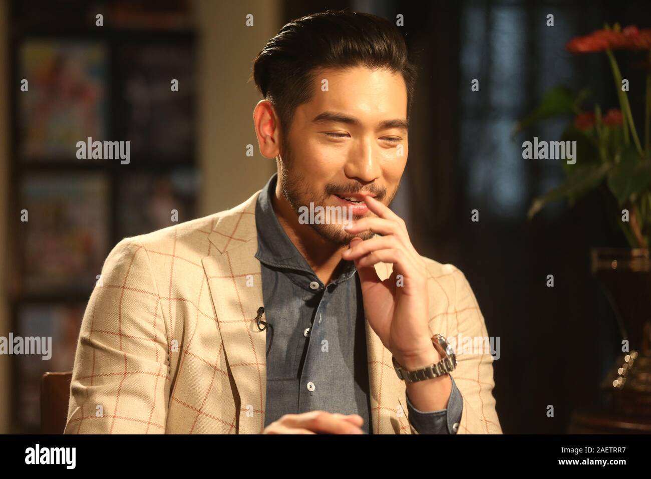 --File--In this unlocated photo, Godfrey Gao is getting interviewed, 17 ...