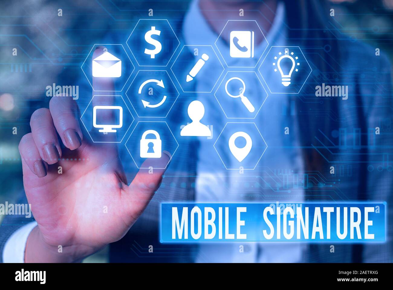 Conceptual hand writing showing Mobile Signature. Concept meaning ...