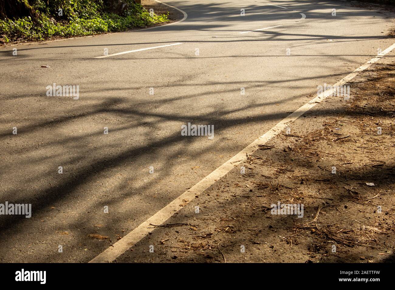 Close view of Ghat road along the mountain range of Eastern Ghats ...
