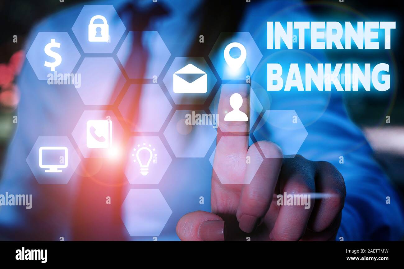 Conceptual hand writing showing Internet Banking. Concept meaning ...