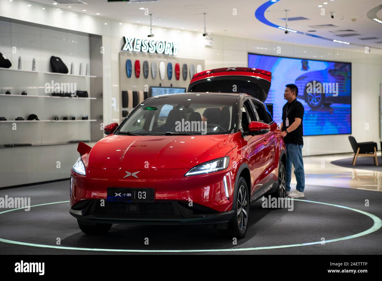 --FILE--In this unlocated photo, an electric vehicle is demonstrated at ...