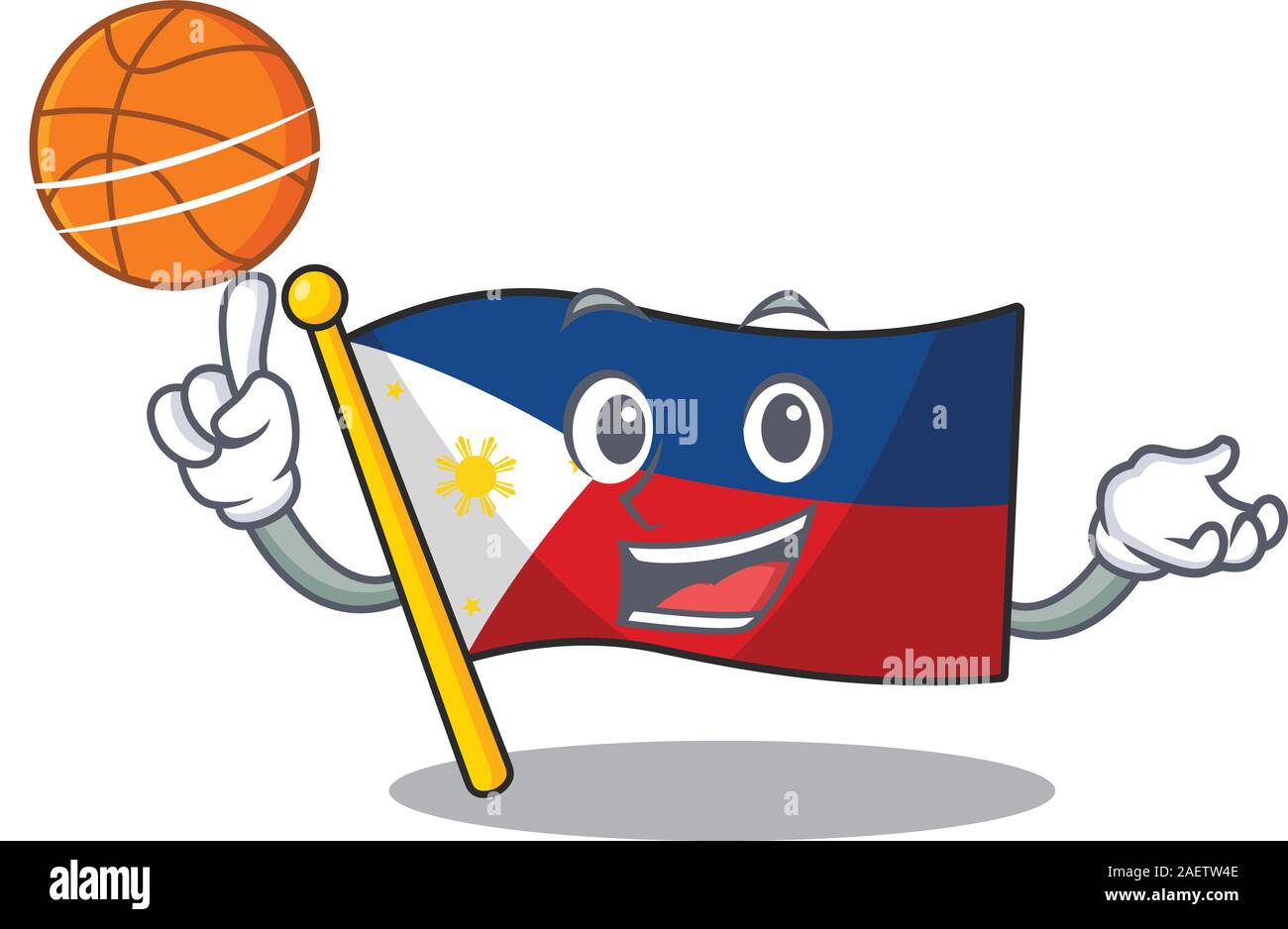 Philippines Flag Basketball Logo