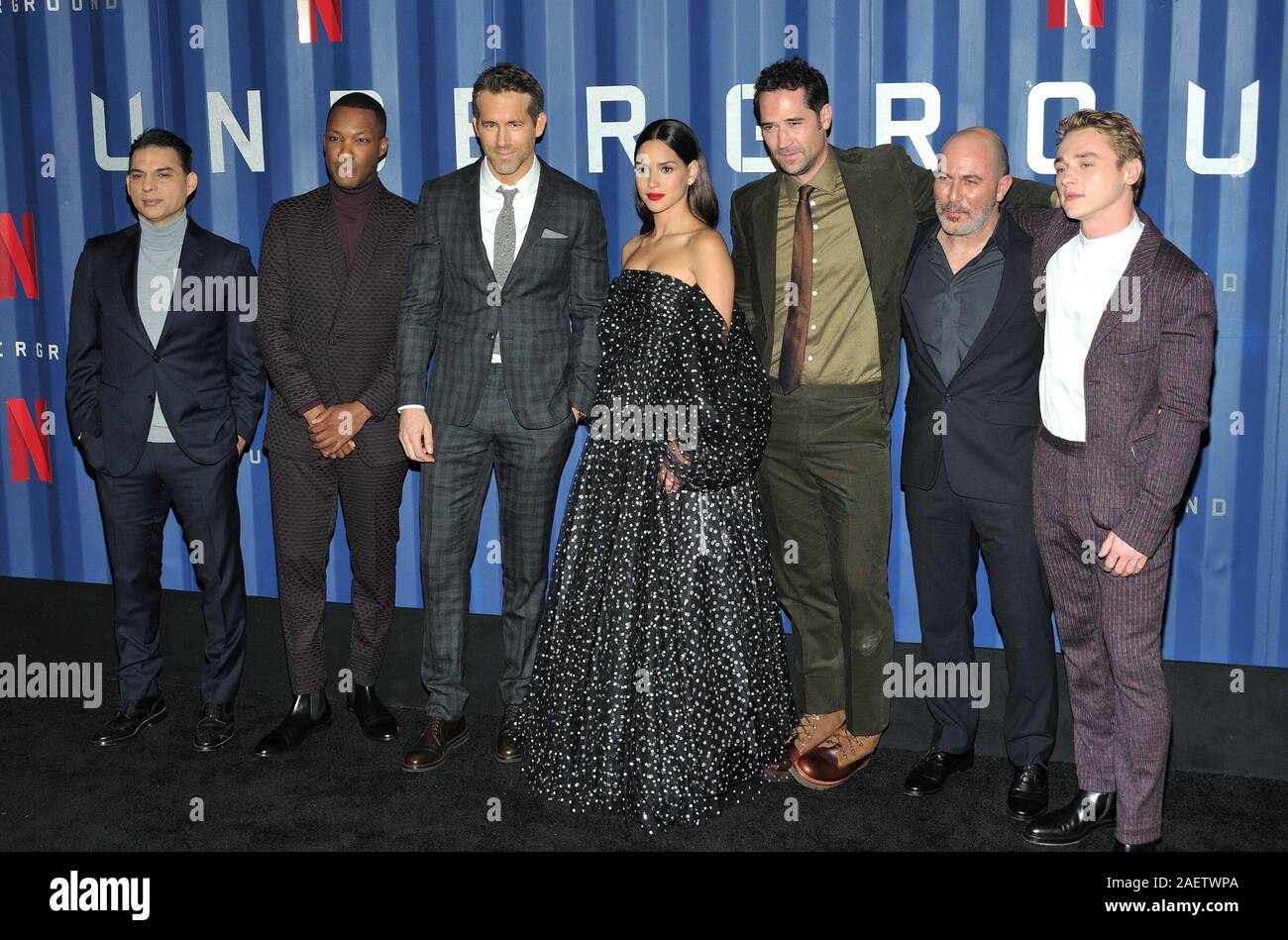 New York, USA. 10th Dec, 2019. L-R: Actors Payman Maadi, Corey Hawkins ...