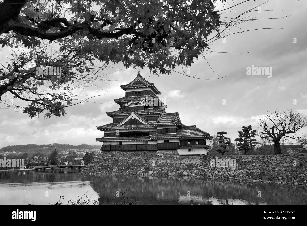 Original japanese castle Black and White Stock Photos & Images - Alamy
