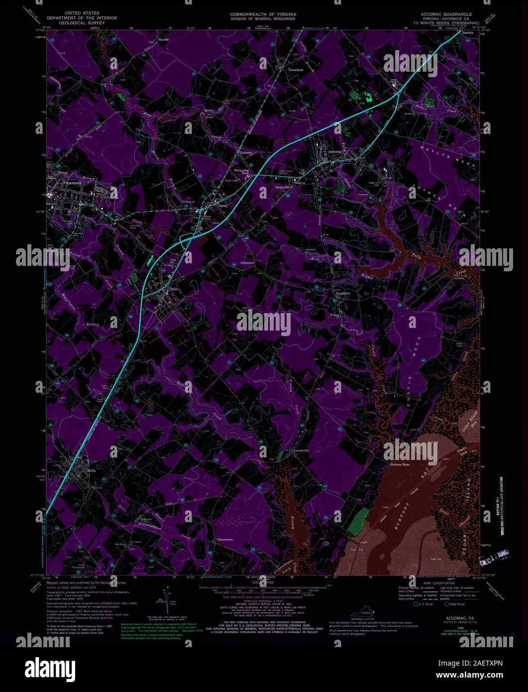 Map of accomac hi-res stock photography and images - Alamy