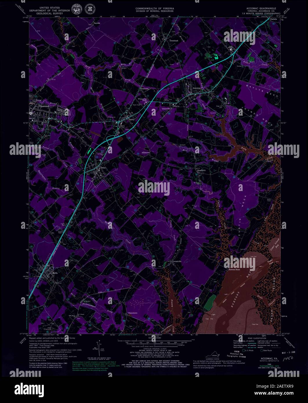 Map of accomac hi-res stock photography and images - Alamy