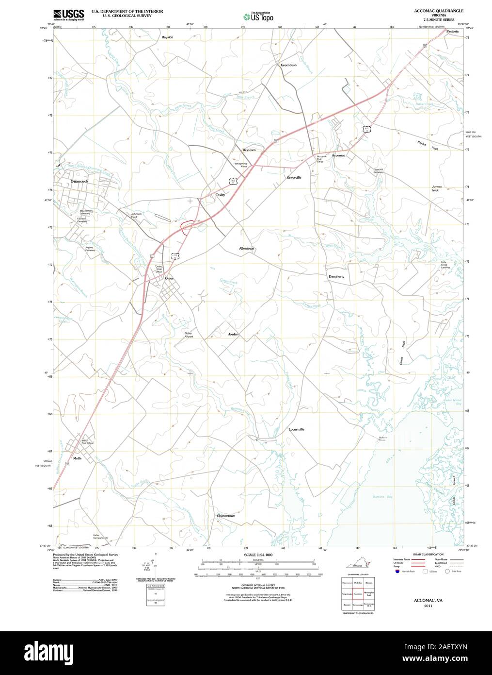 Map of accomac Cut Out Stock Images & Pictures - Alamy