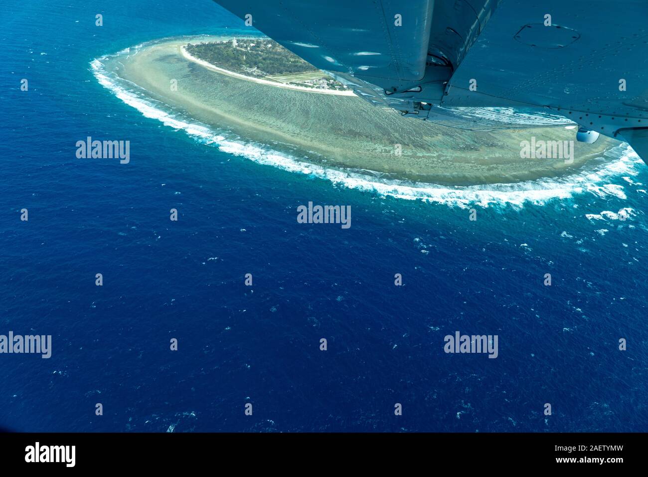 Aerial view of Lady Elliot Island in Queensland, Australia Stock Photo ...
