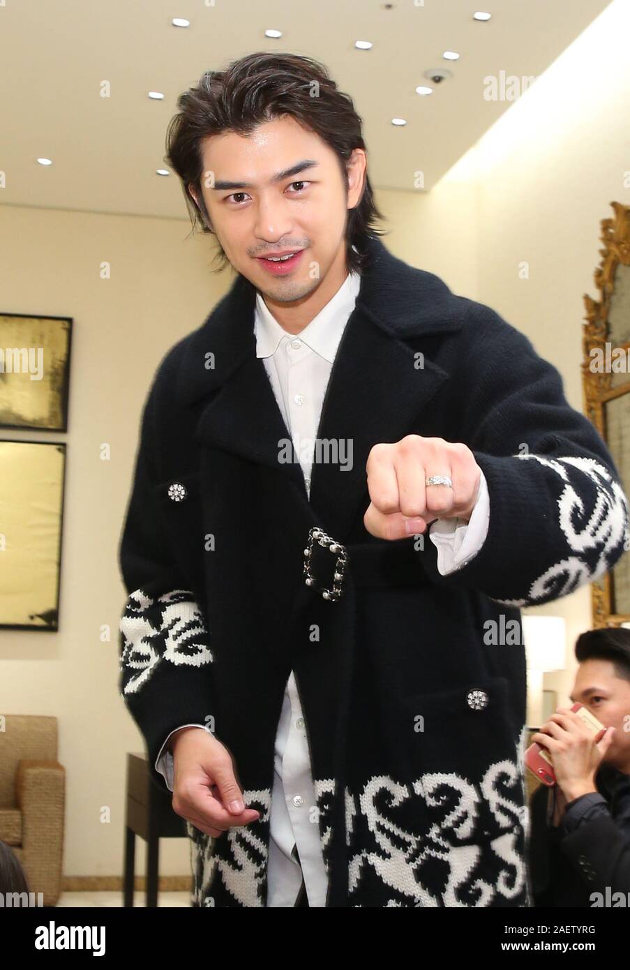 **TAIWAN OUT**Taiwanese actor Bolin Chen stands for Chanel promotional ...