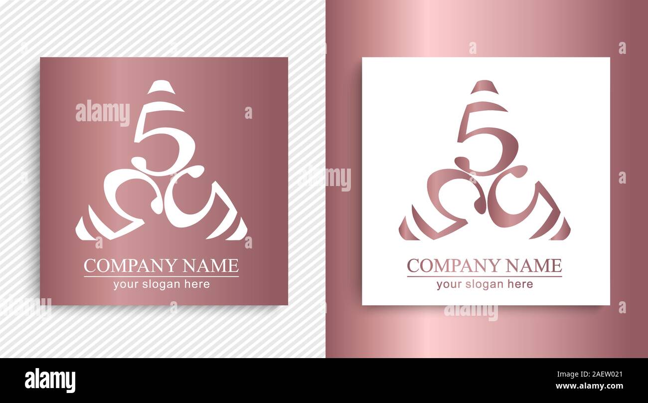 Letter 5, 555 logo icon design template elements. Elegant rich logo ...