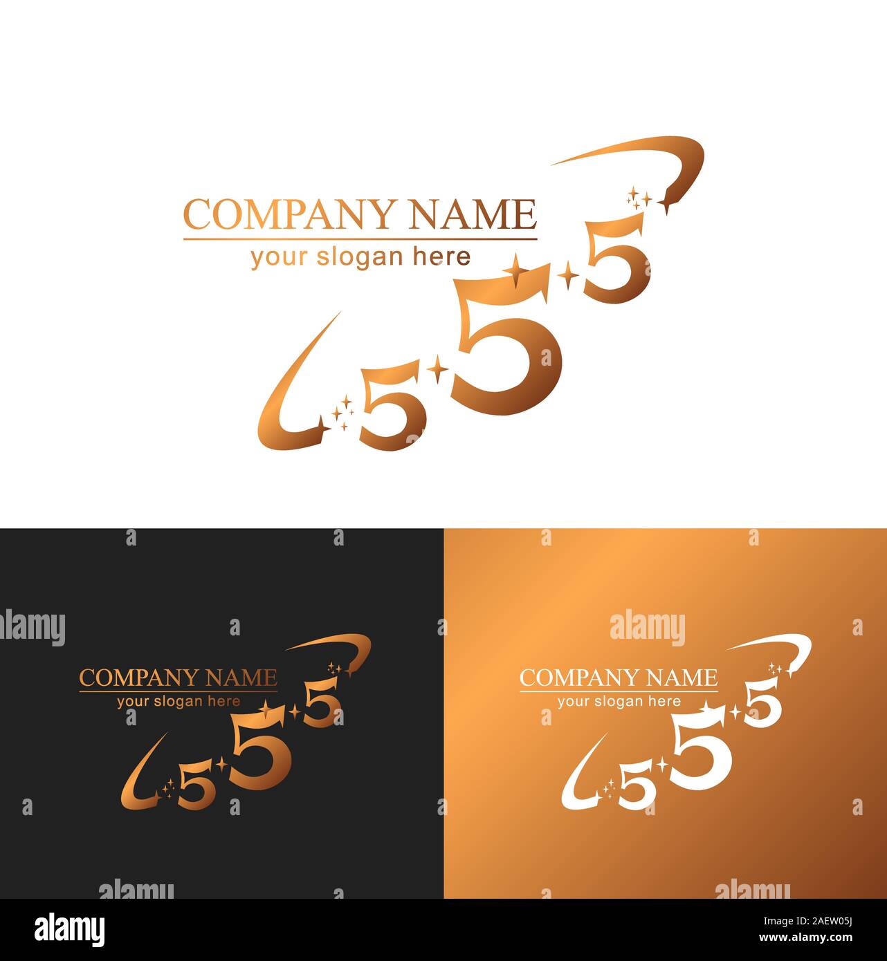 Letter 5, 555 logo icon design template elements. Elegant rich logo ...