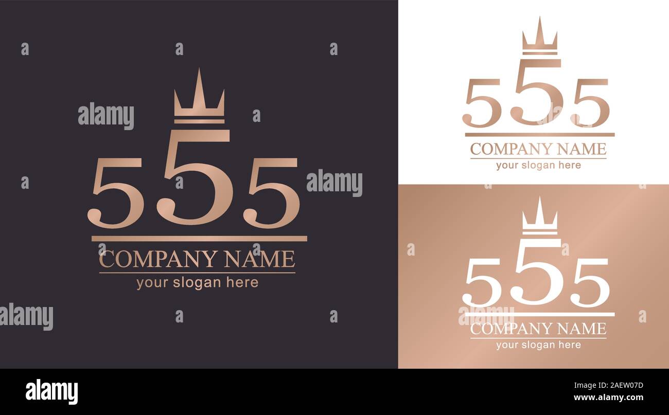 Letter 5, 555 logo icon design template elements. Elegant rich logo ...