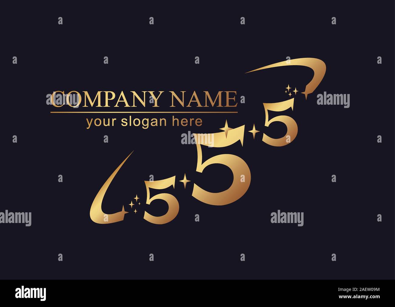 Letter 5, 555 logo icon design template elements. Elegant rich logo ...