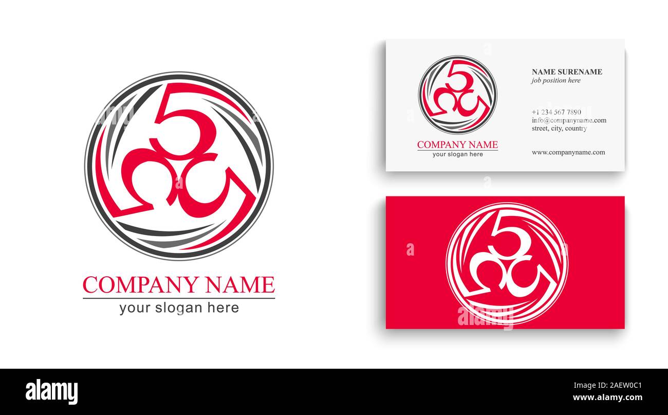 Letter 5, 555 logo icon design template elements. Elegant rich logo ...