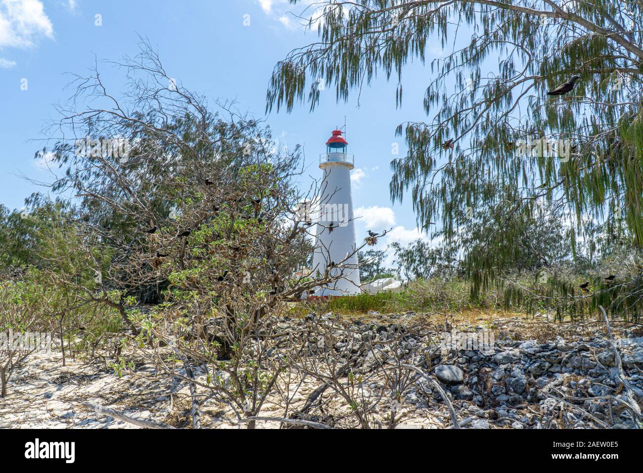 Lady Elliot Island lighthouse, Great Barrier Reef Australia Stock Photo ...