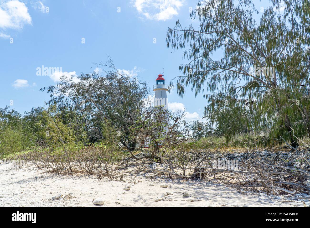 Lady Elliot Island lighthouse, Great Barrier Reef Australia Stock Photo ...