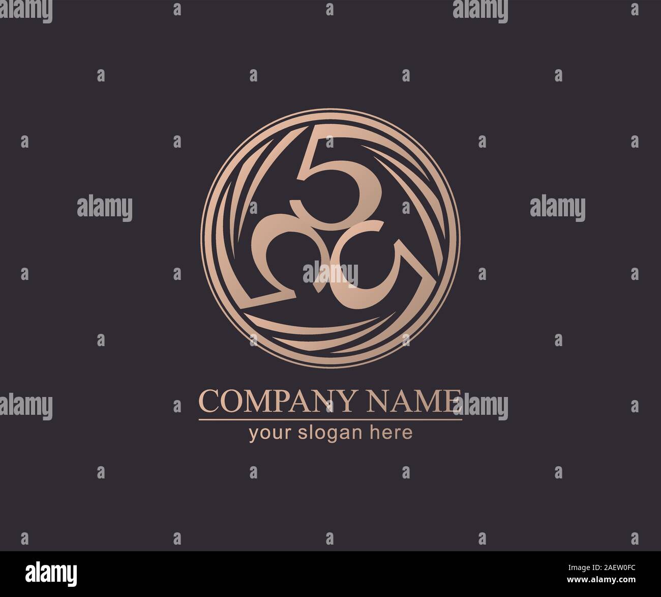 Letter 5, 555 logo icon design template elements. Elegant rich logo ...