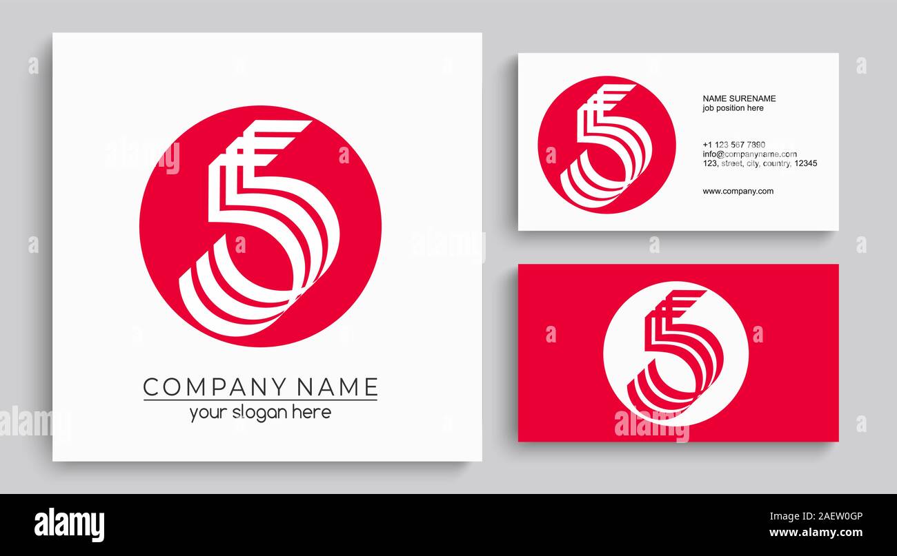 Letter 5, 555 logo icon design template elements. Elegant rich logo ...