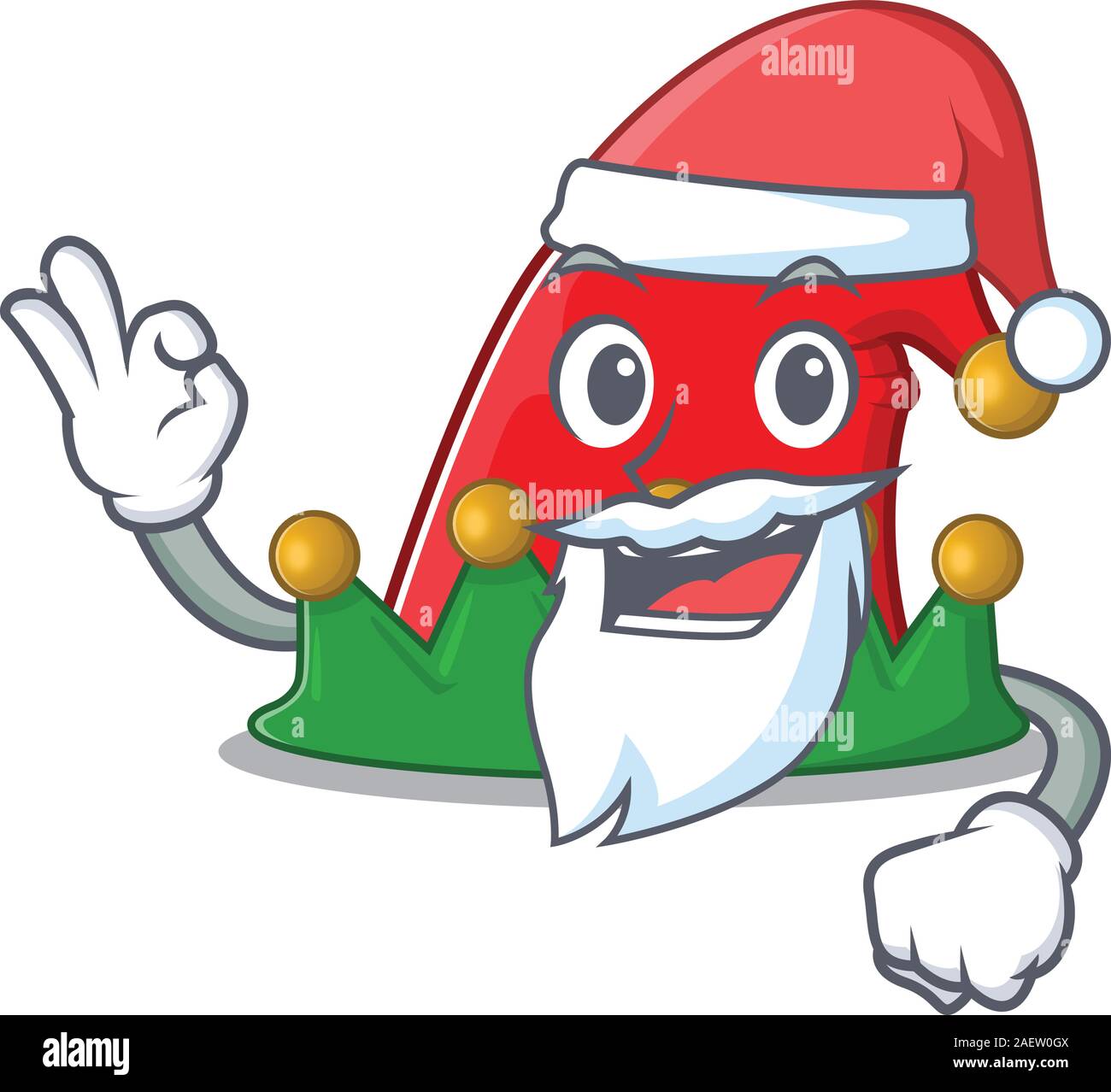 Elf hat in Santa cartoon character design Stock Vector Image & Art - Alamy