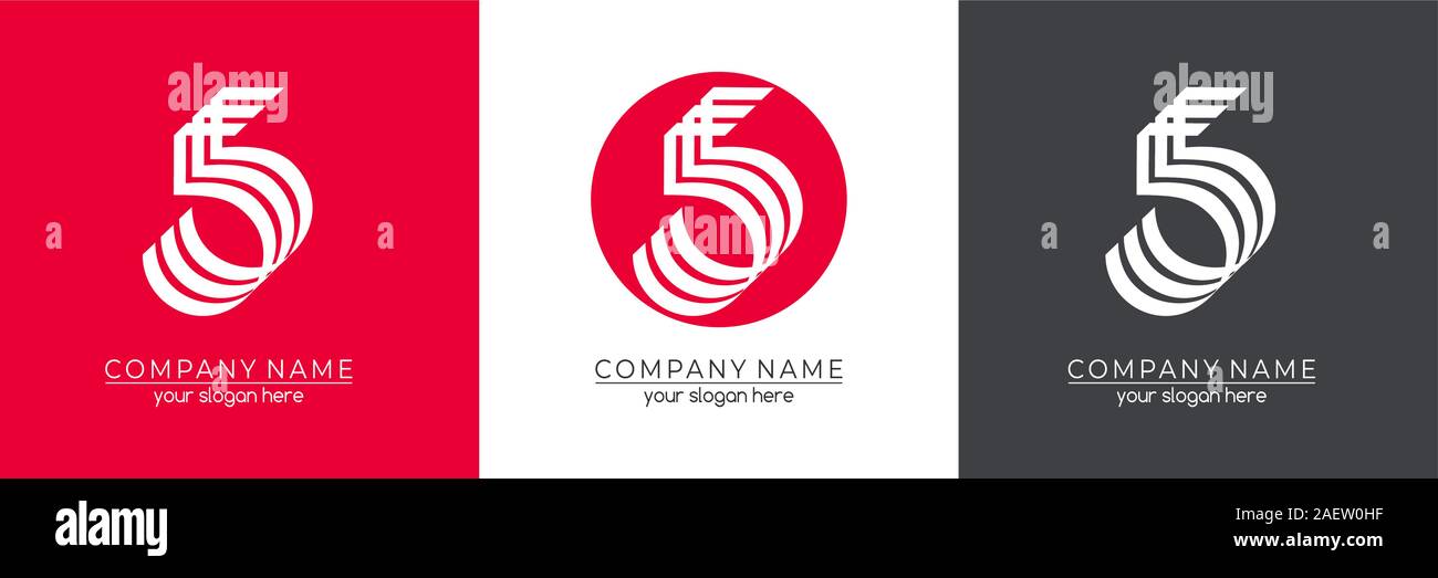 Letter 5, 555 logo icon design template elements. Elegant rich logo ...