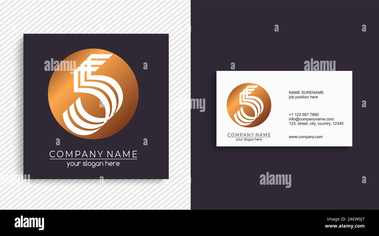Letter 5, 555 logo icon design template elements. Elegant rich logo ...