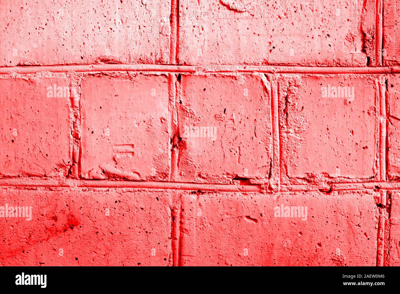 Painted brick wall texture close up. Abstract background red color toned Stock Photo - Alamy