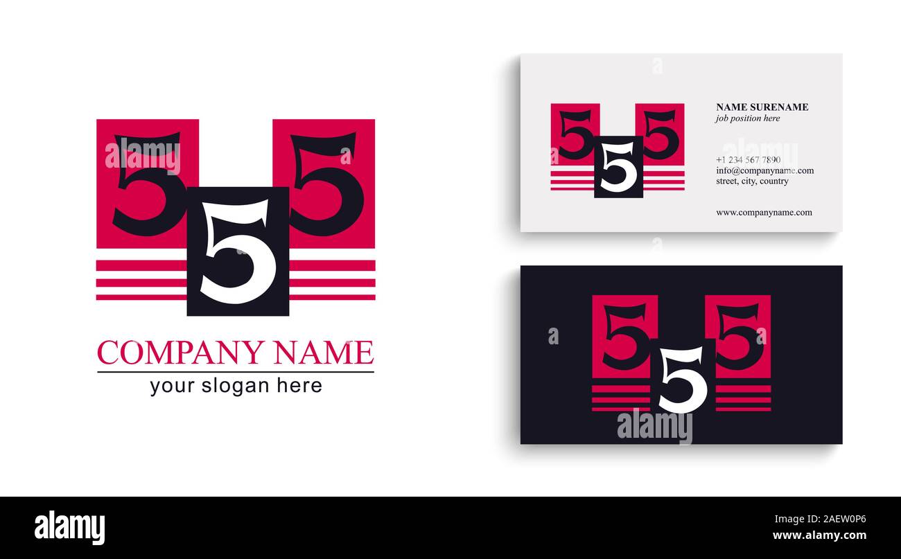 Letter 5, 555 logo icon design template elements. Elegant rich logo ...