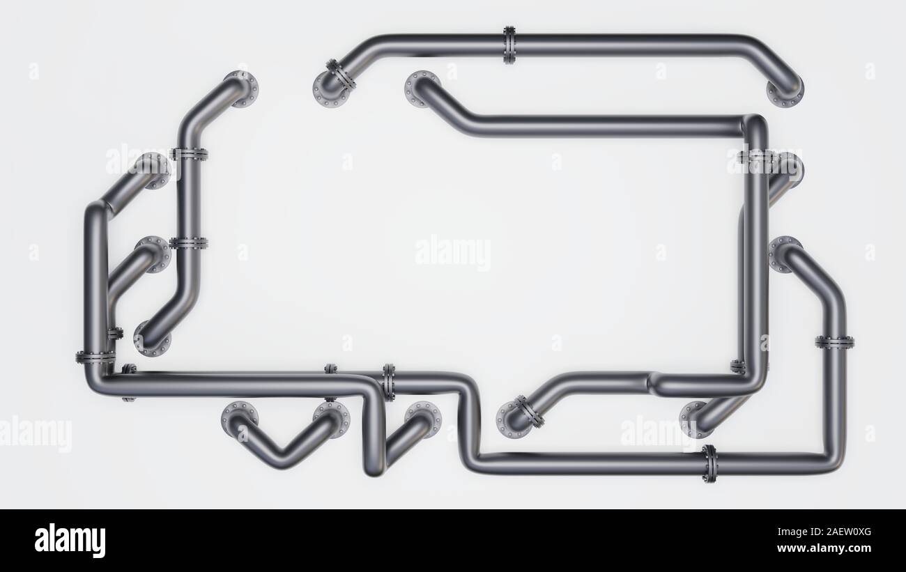 A rectangular banner with an empty space in the middle is entangled in ...