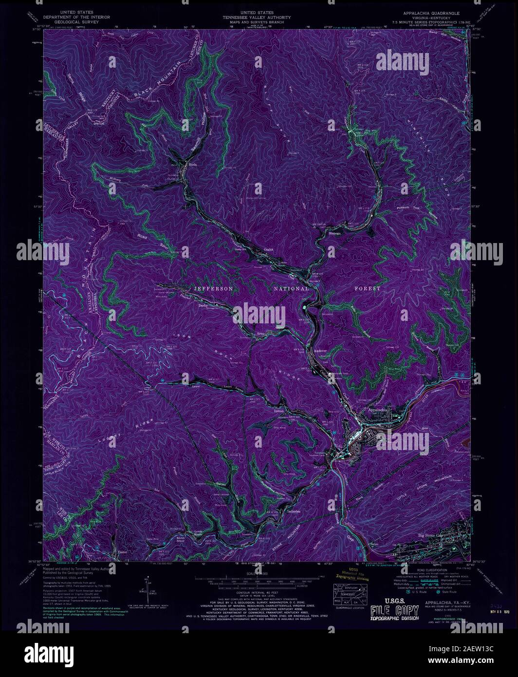 Appalachia map hi-res stock photography and images - Alamy