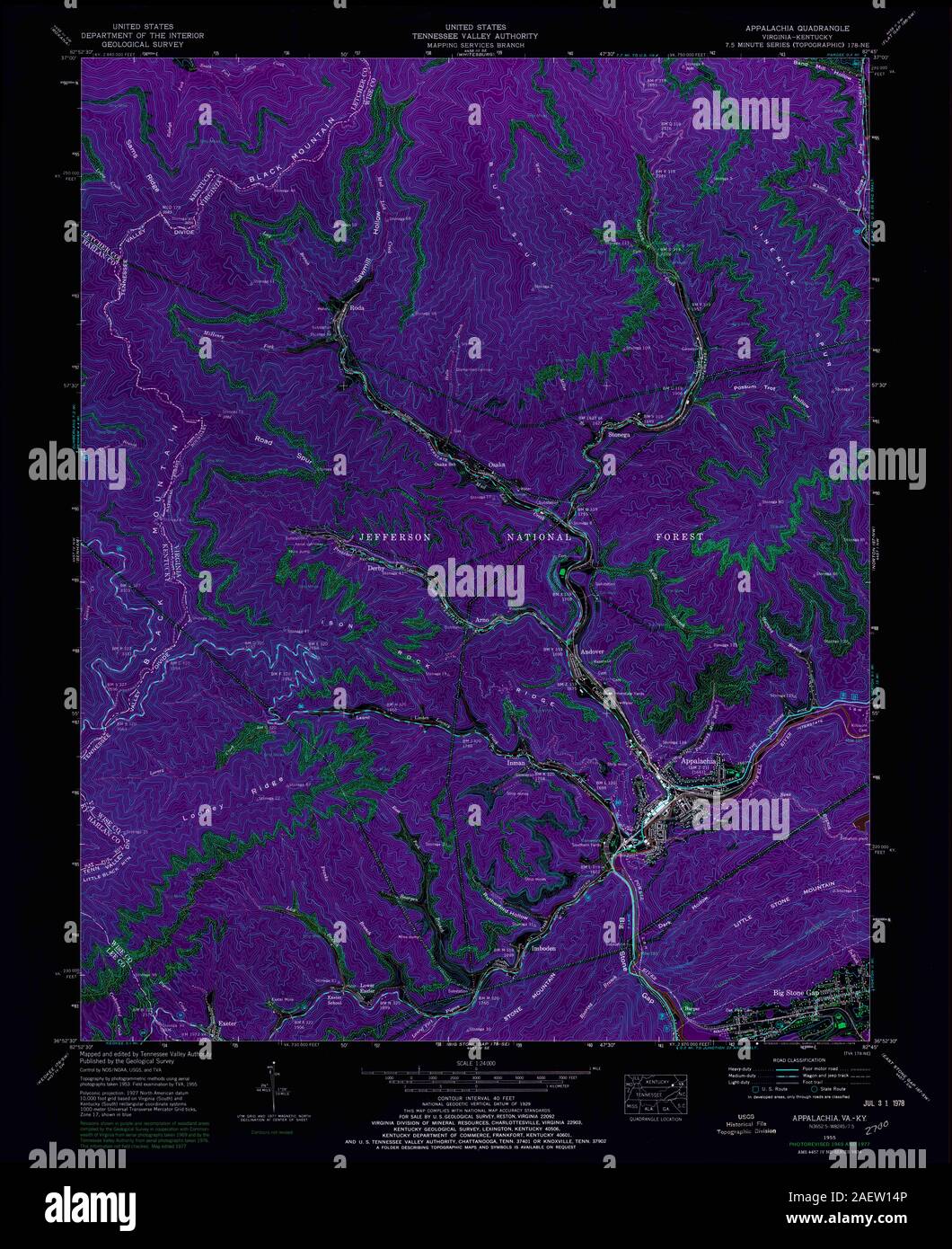 Appalachia map hi-res stock photography and images - Alamy