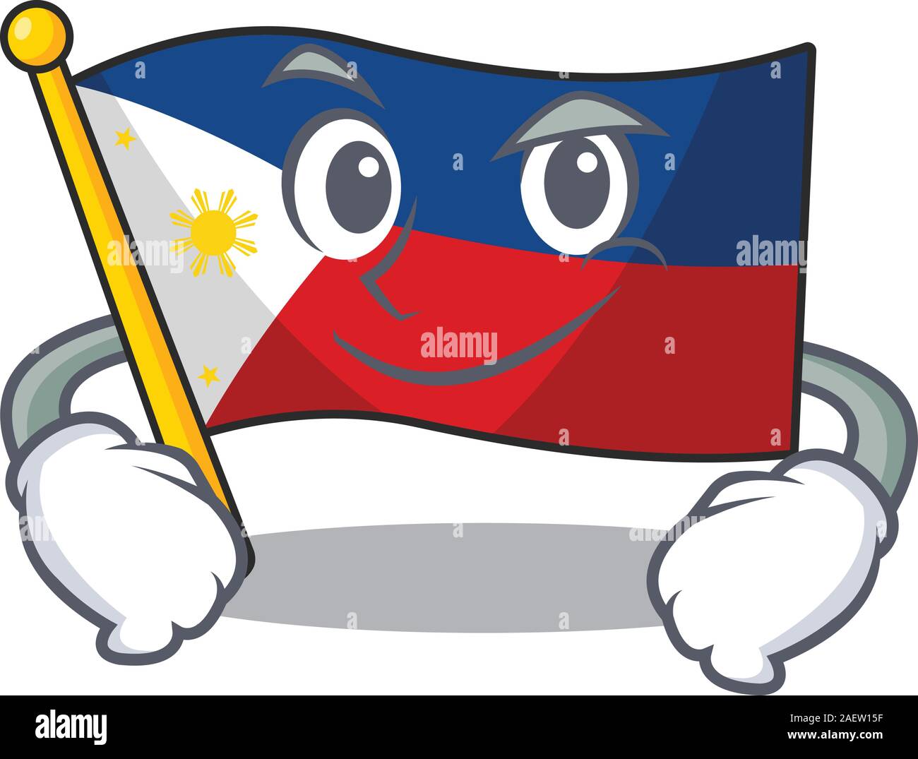 Flag philippines mascot cartoon style with Smirking face Stock Vector ...
