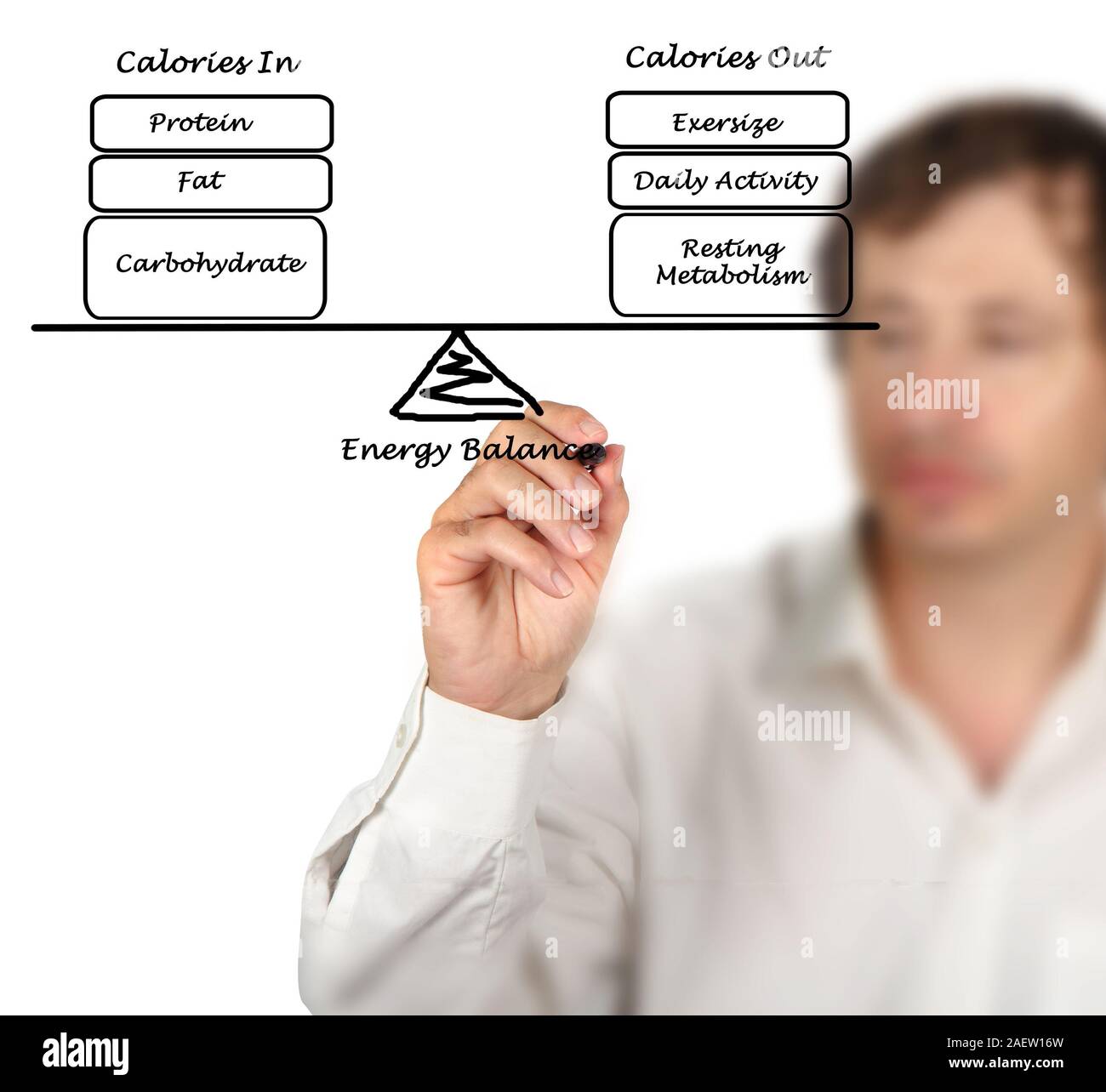 Balance between Energy intake and Energy expenditure Stock Photo - Alamy