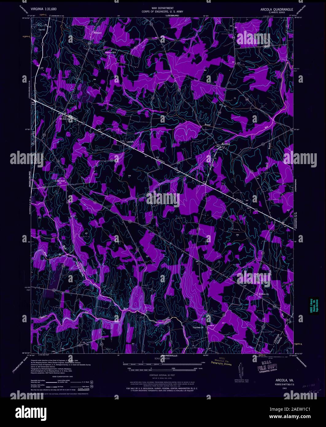 Map of arcola hi-res stock photography and images - Alamy
