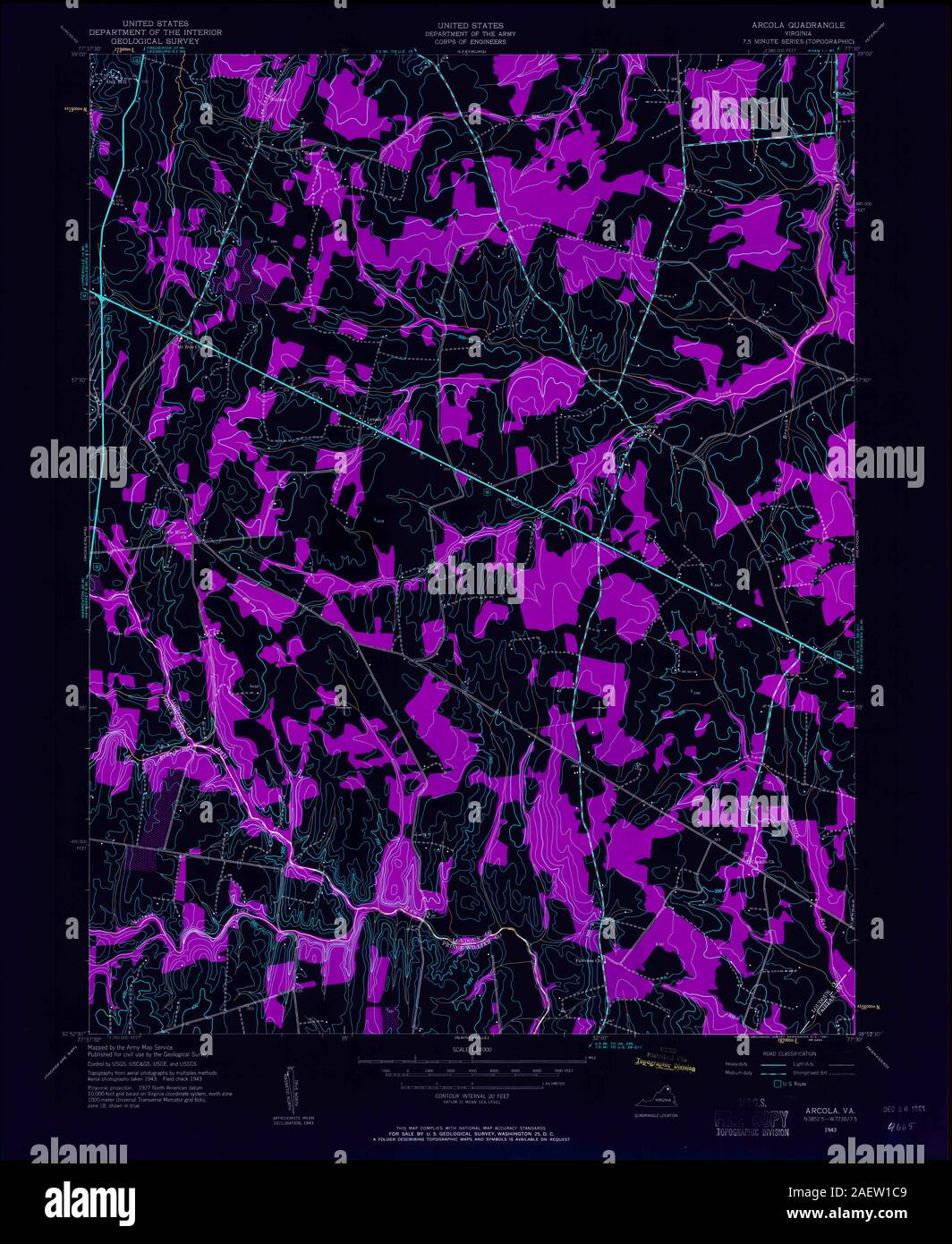 Map of arcola hi-res stock photography and images - Alamy