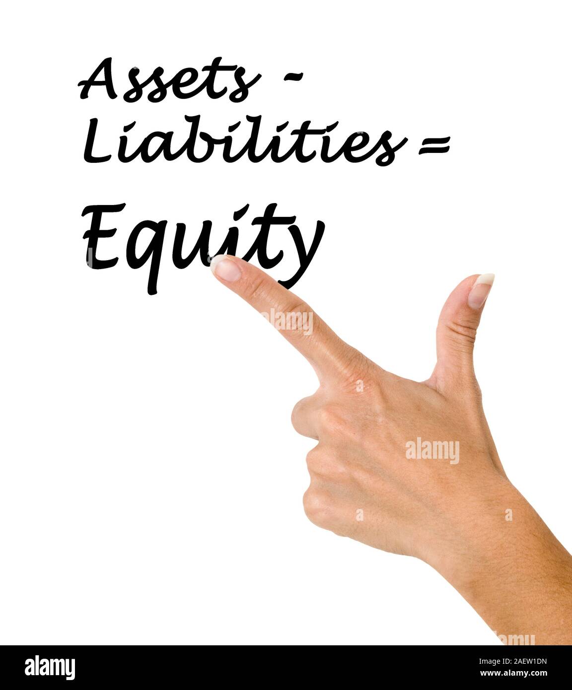 Equity writing on screen hand hi-res stock photography and images - Alamy