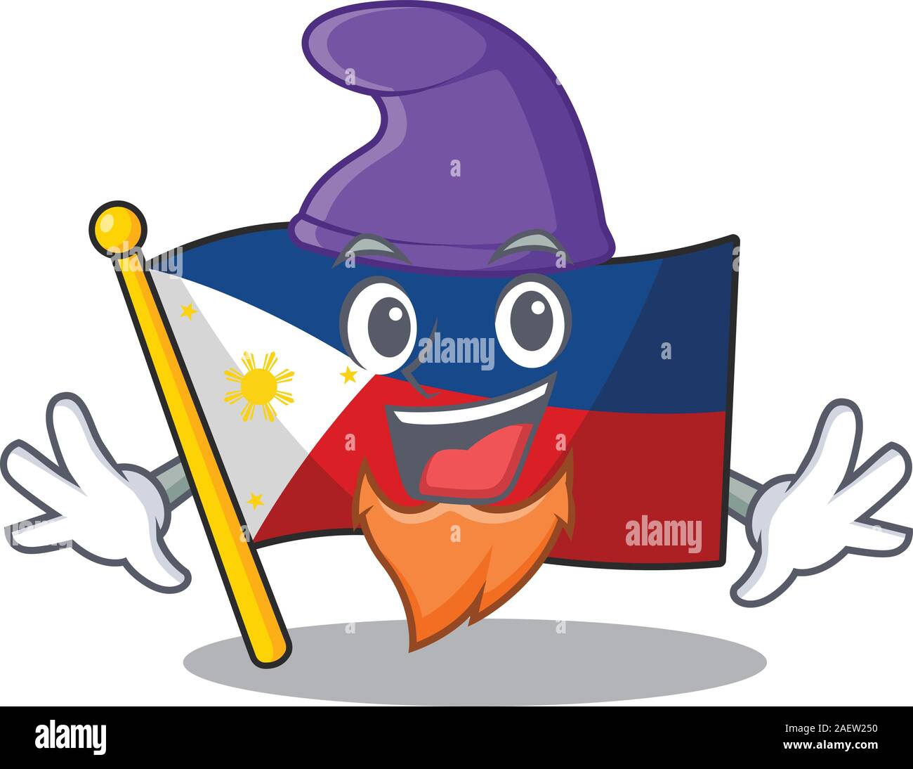 Flag philippines mascot cartoon style as an Elf Stock Vector Image ...