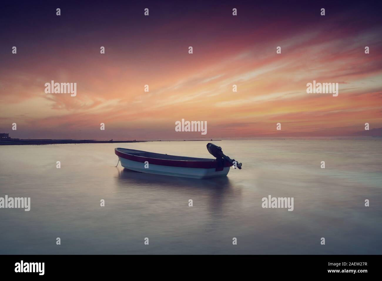 Single Boat on beach Stock Photo - Alamy