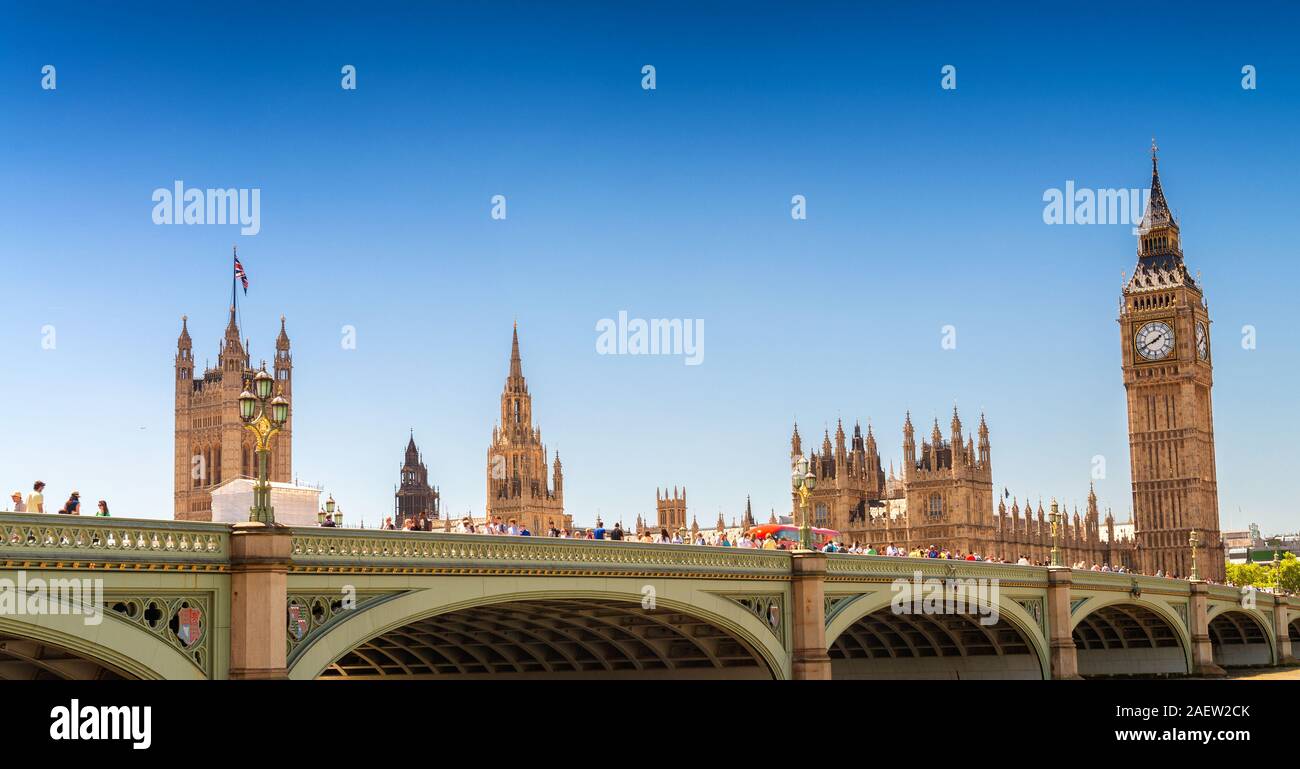 Panoramic view of Westminster Palace, Houses of Parliament - London, UK ...