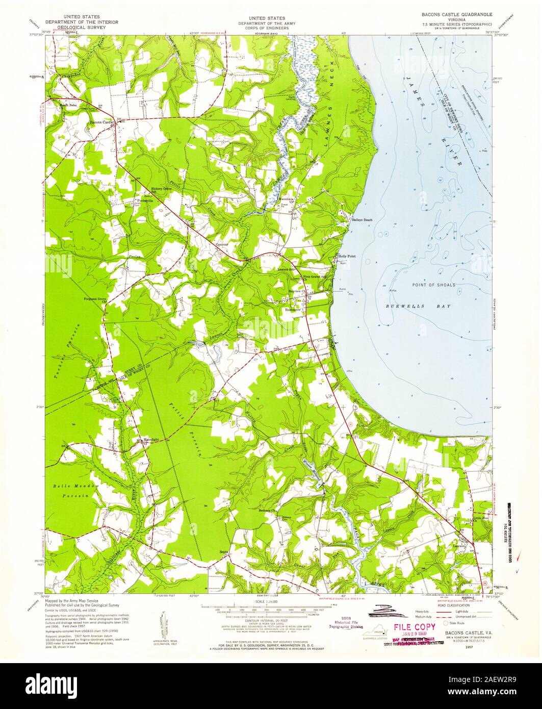 VA Bacons Castle 184005 1957 24000 Stock Photo - Alamy