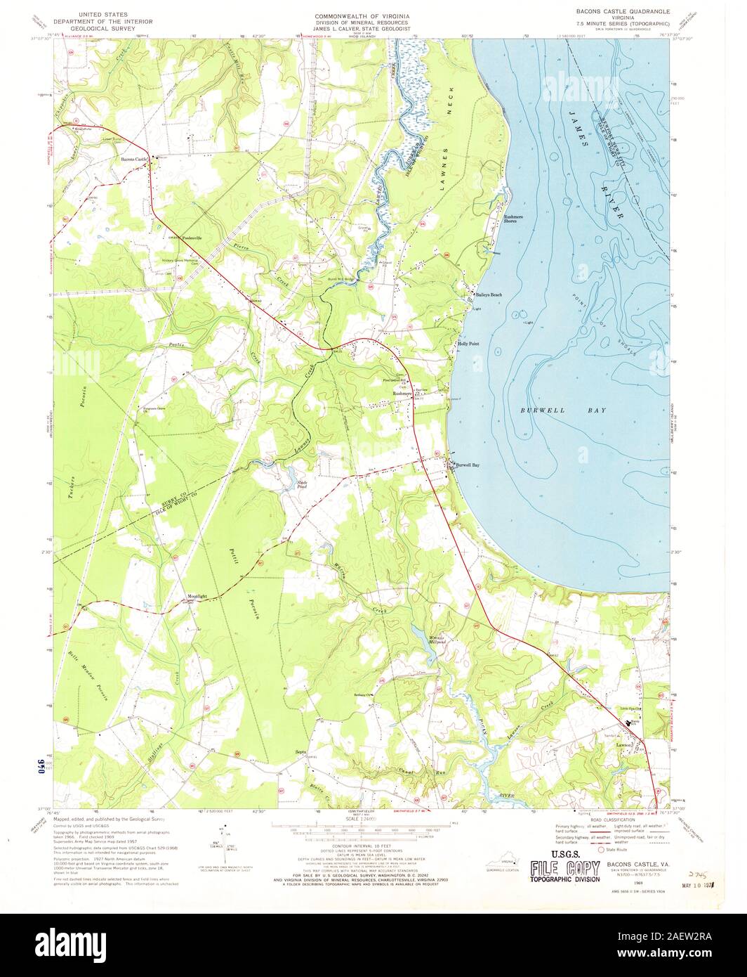 VA Bacons Castle 184006 1969 24000 Stock Photo - Alamy