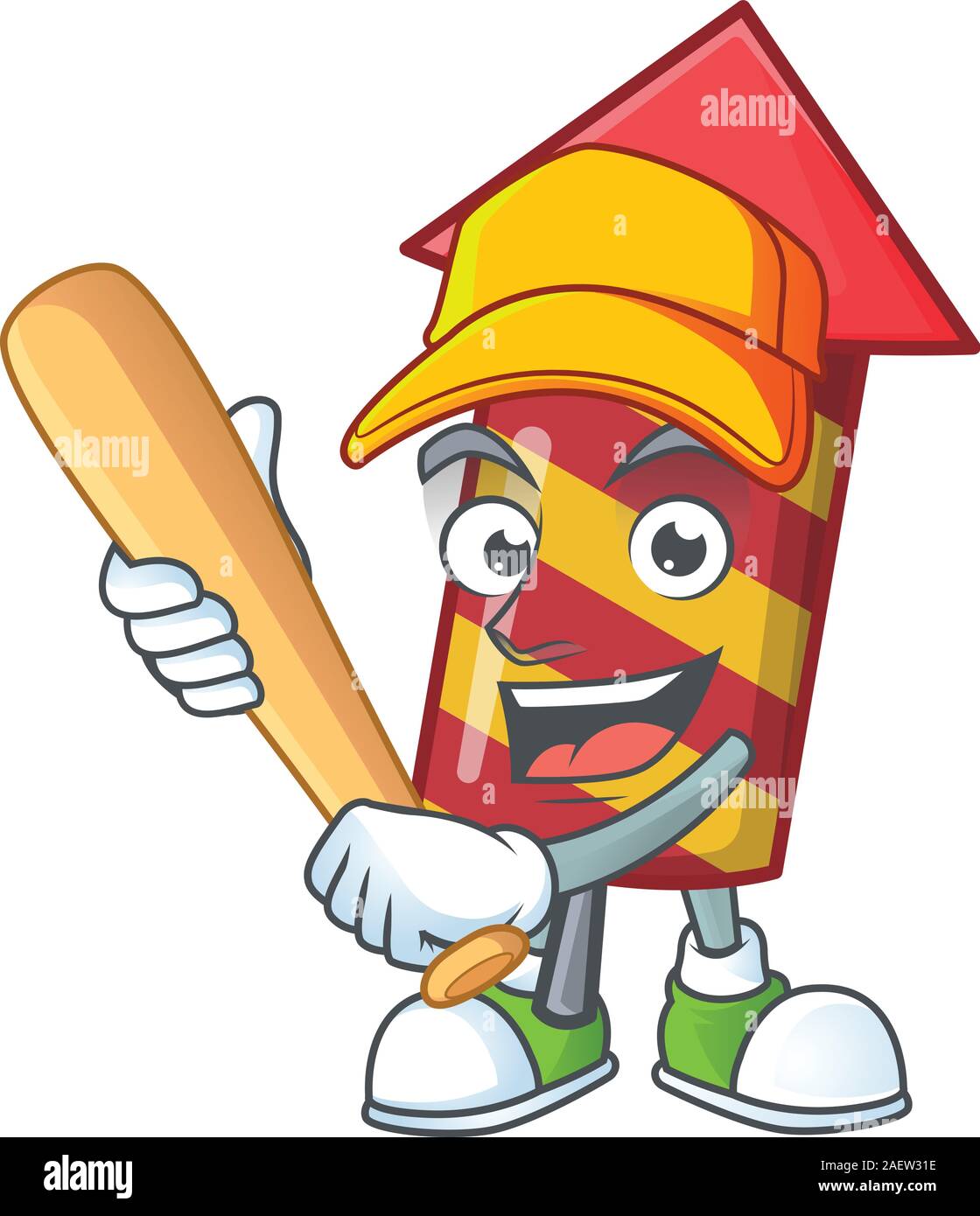 Cartoon firework rocket happy smiling hi-res stock photography and ...