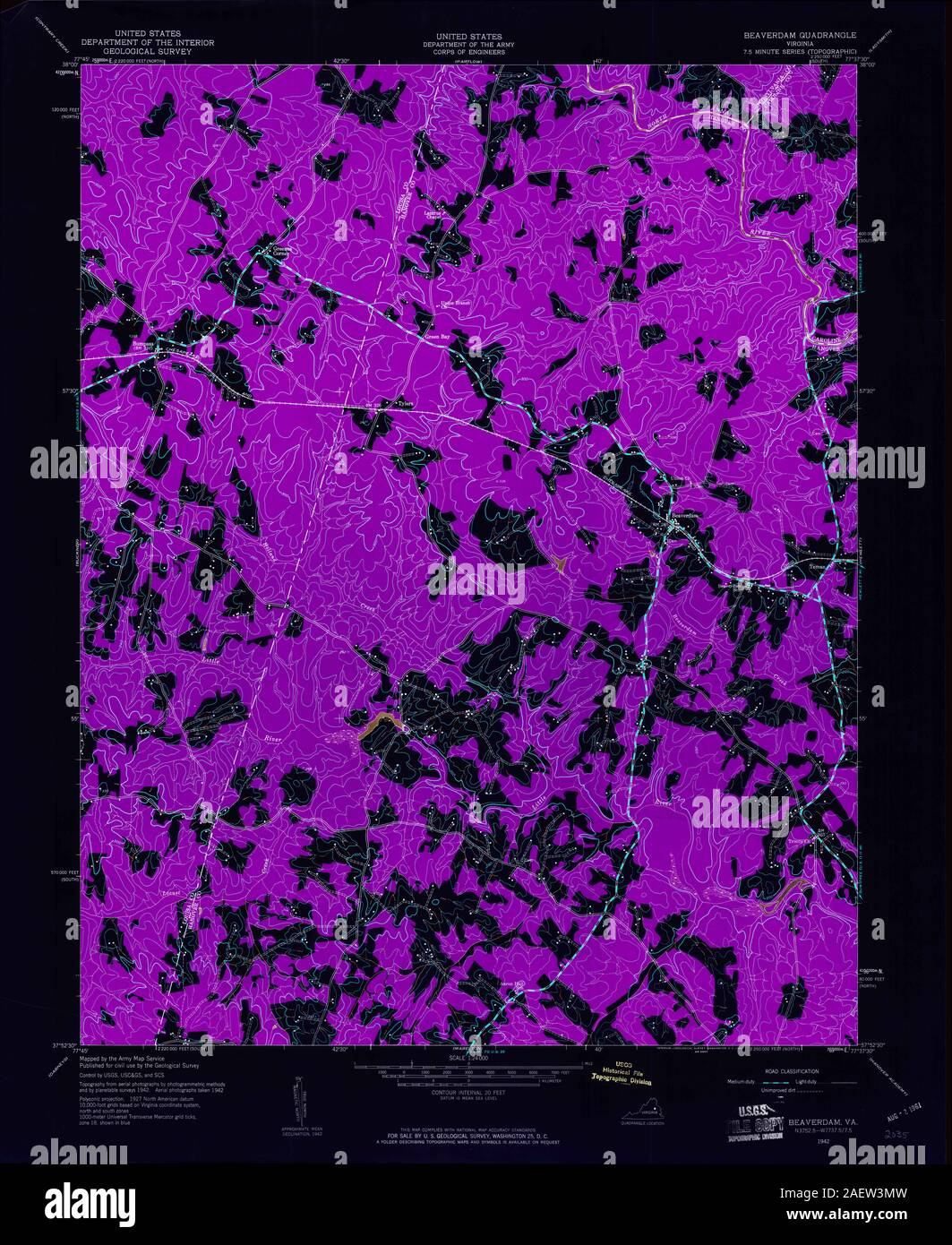 Map of beaverdam hi-res stock photography and images - Alamy