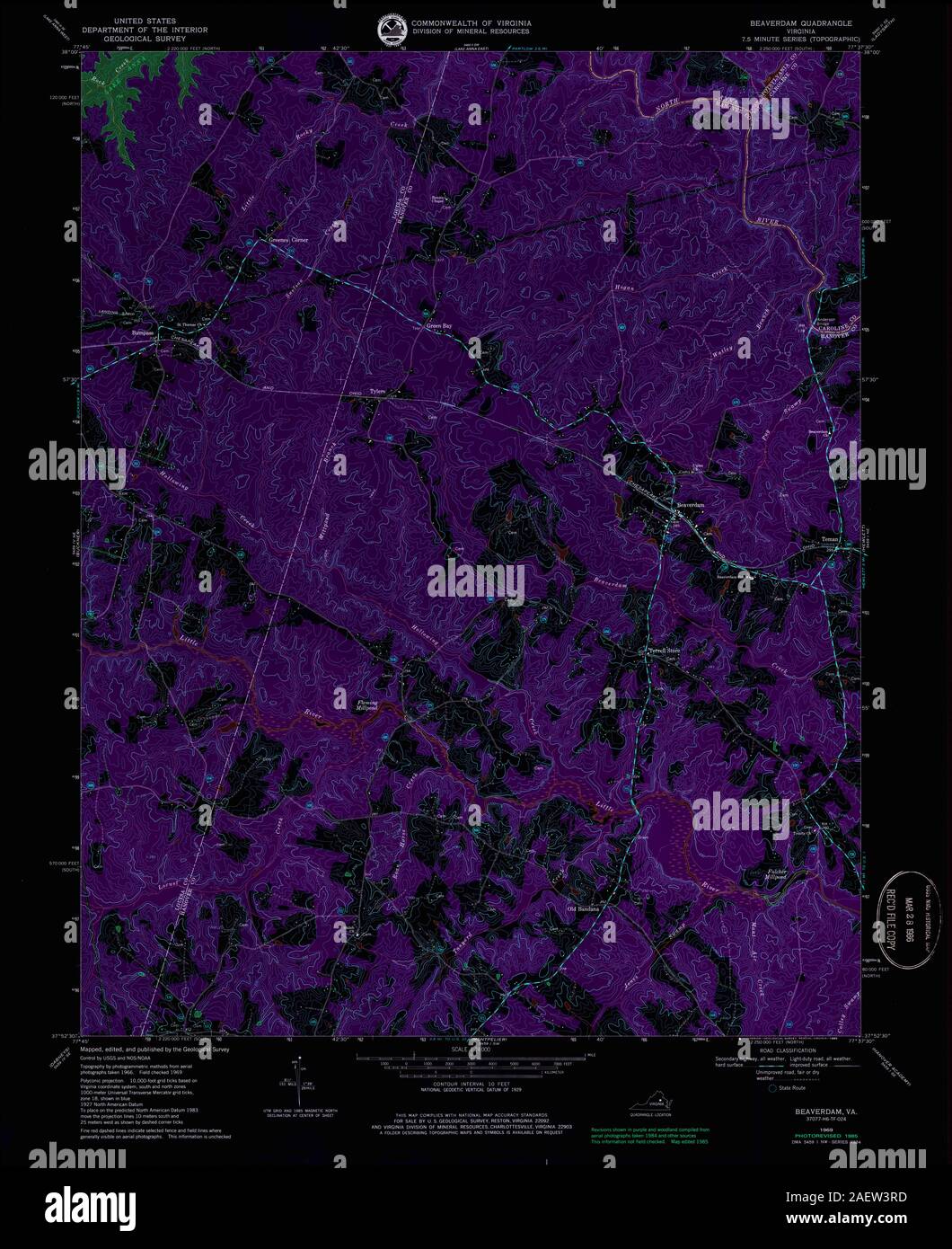 Map of beaverdam hi-res stock photography and images - Alamy